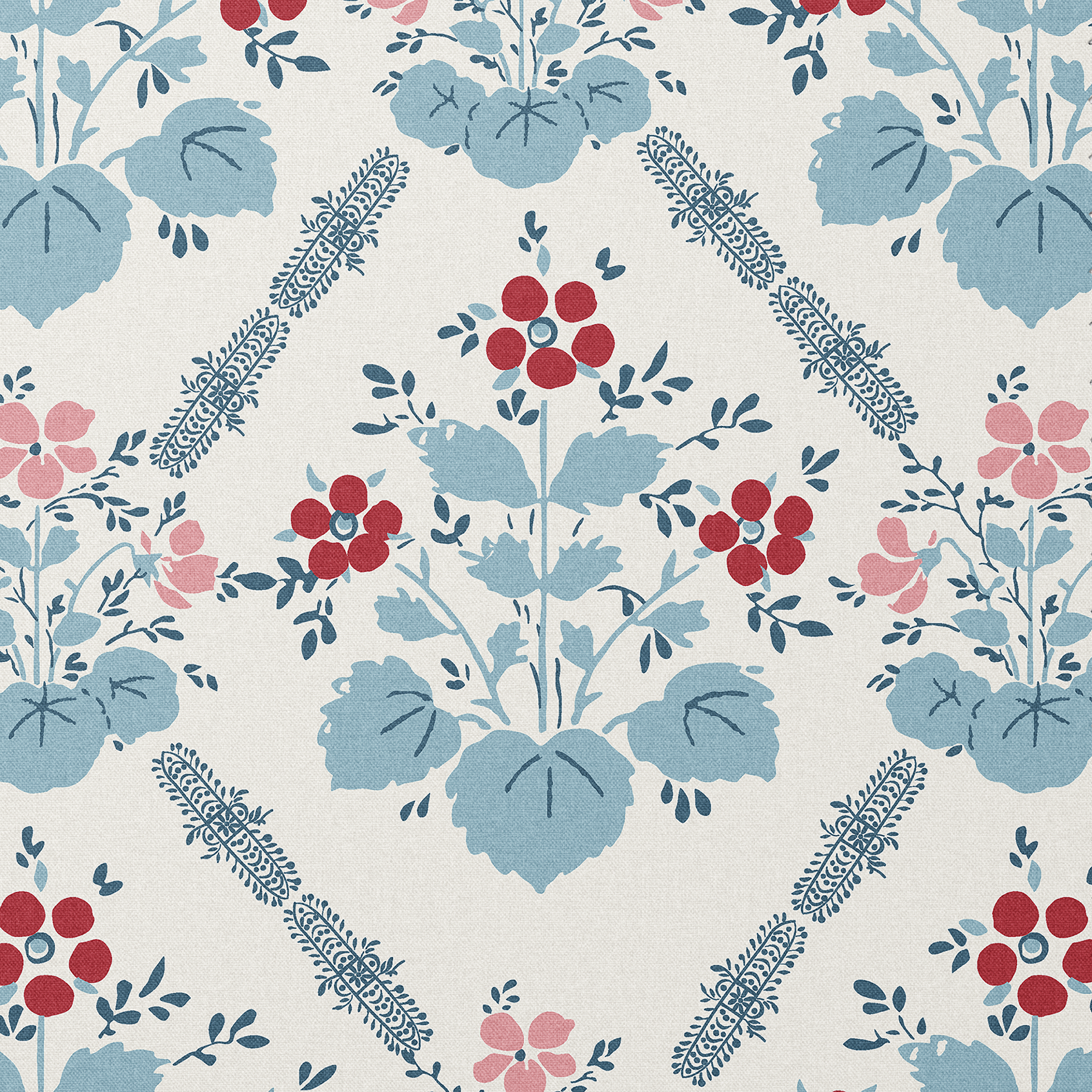 Elizabeth blue fabric combinations – Charlotte Gaisford