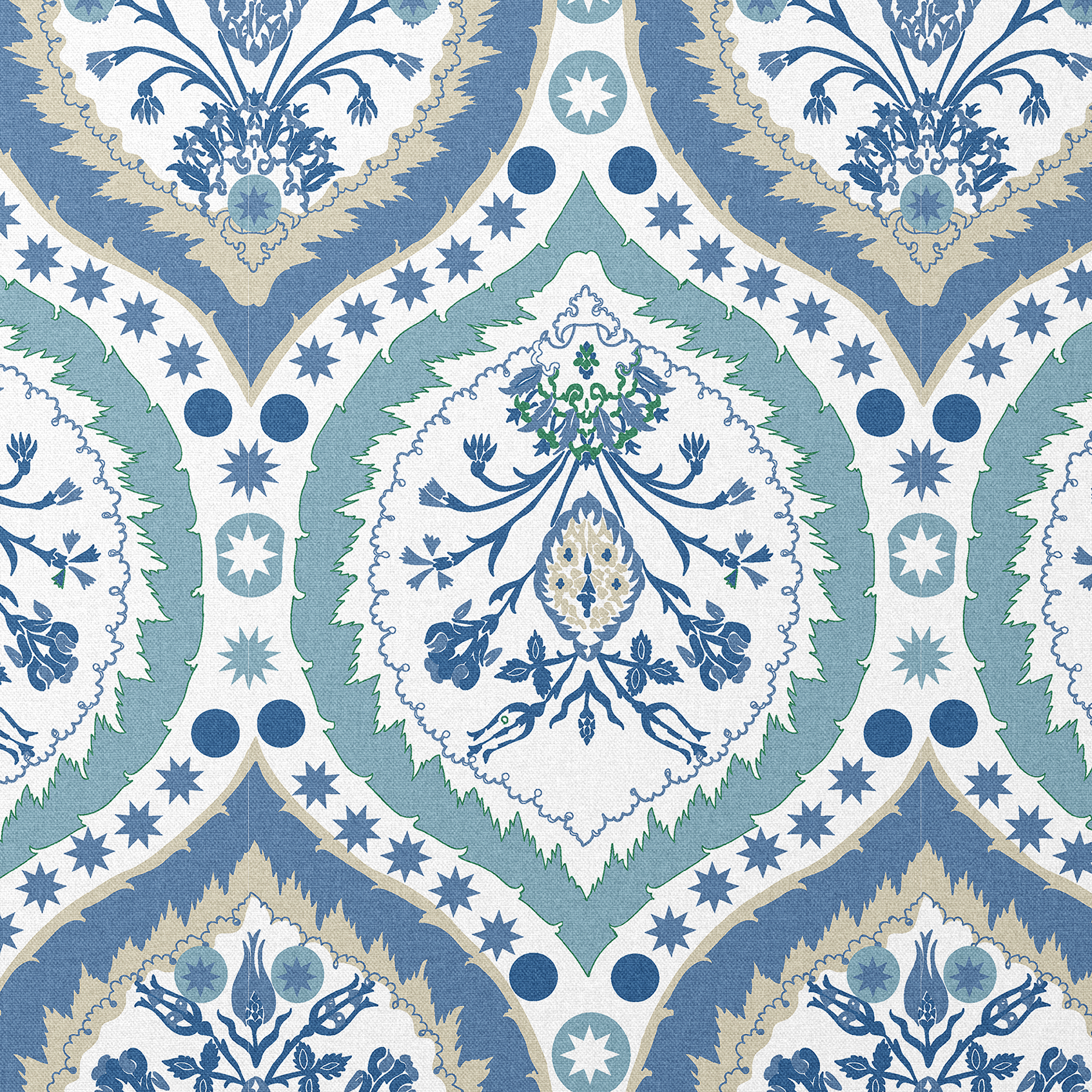 Camilla pretty blue fabric combinations – Charlotte Gaisford