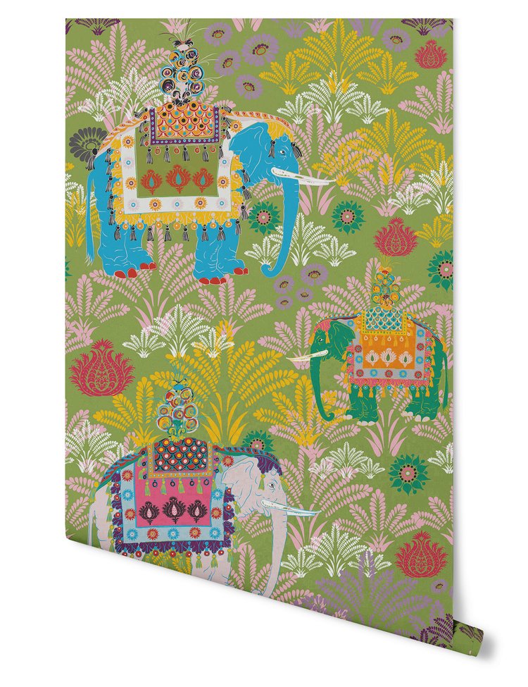 Funky Elephant wallpaper – Charlotte Gaisford