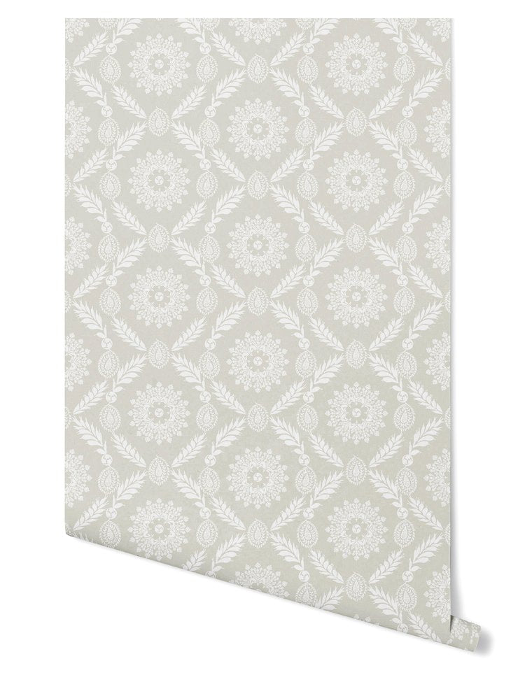 Rosie grey wallpaper – Charlotte Gaisford