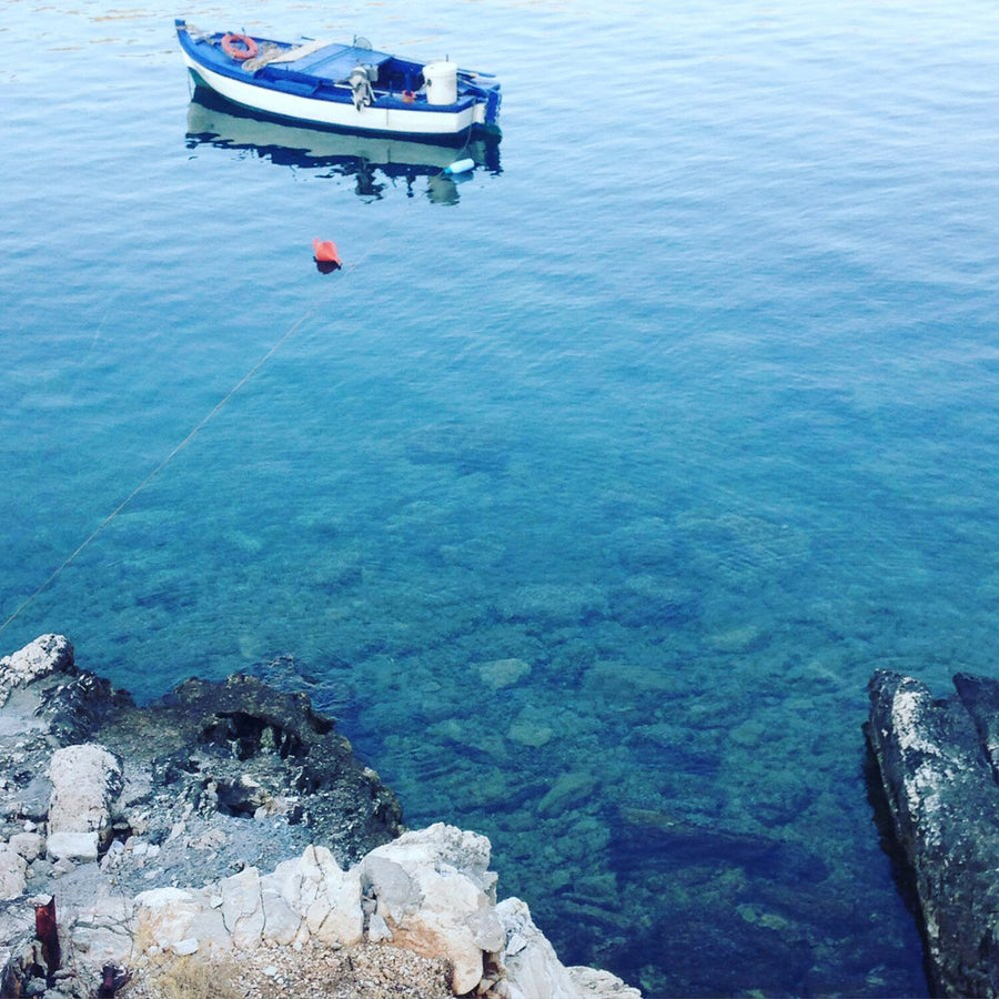 Ionian blue interiors designer fabric – Charlotte Gaisford